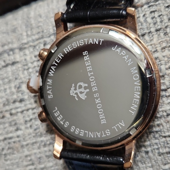 Brooks Brothers | Accessories | Brooks Brothers Watch With Leather Band ...